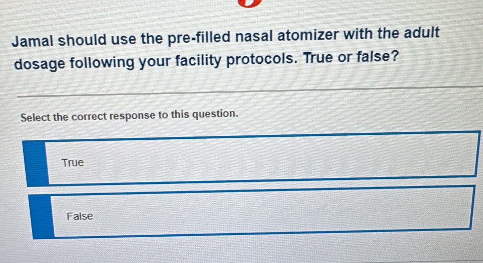 Solved: Jamal should use the pre-filled nasal atomizer with the adult ...