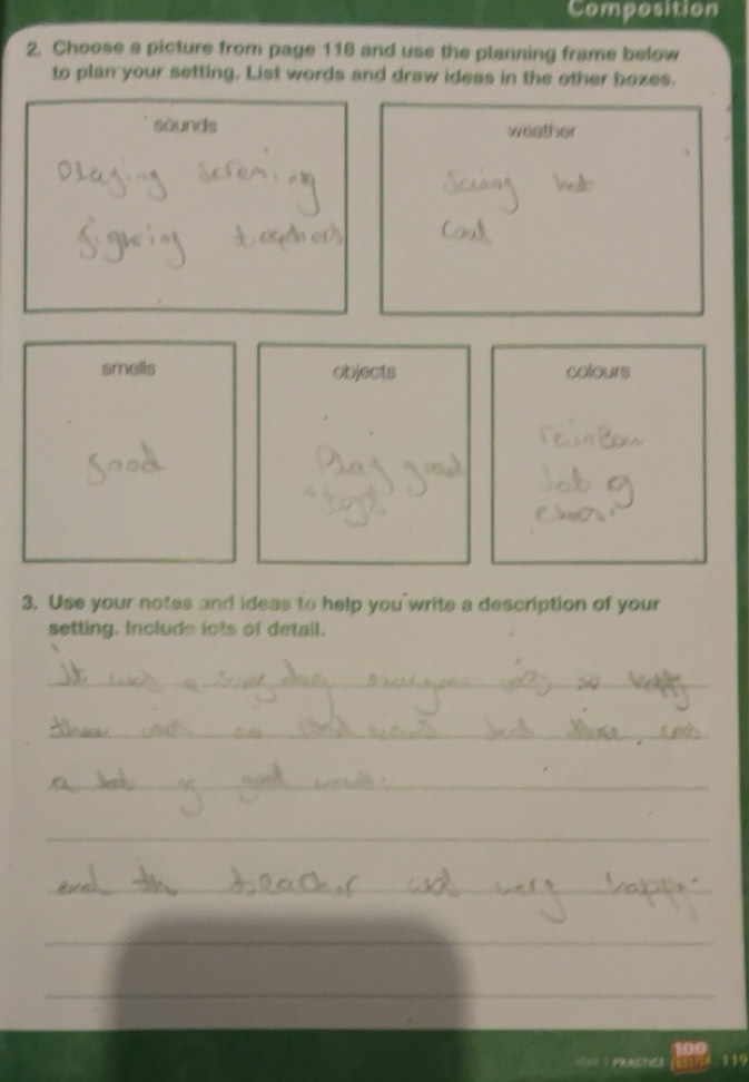 Solved: Composition 2. Choose a picture from page 118 and use the ...