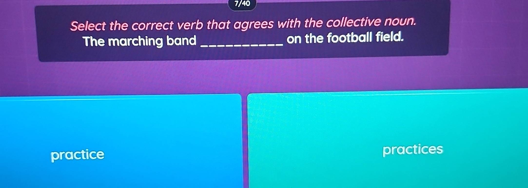 Solved: 7/40 Select the correct verb that agrees with the collective ...