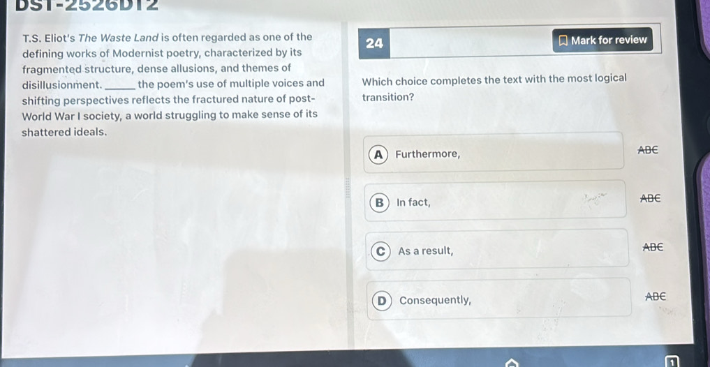 Solved: DST-2526DT2 T.S. Eliot's The Waste Land is often regarded as ...
