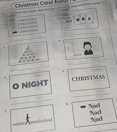Solved: Christmas Carol Rebus Try to solve these rebus puzzles. What ...