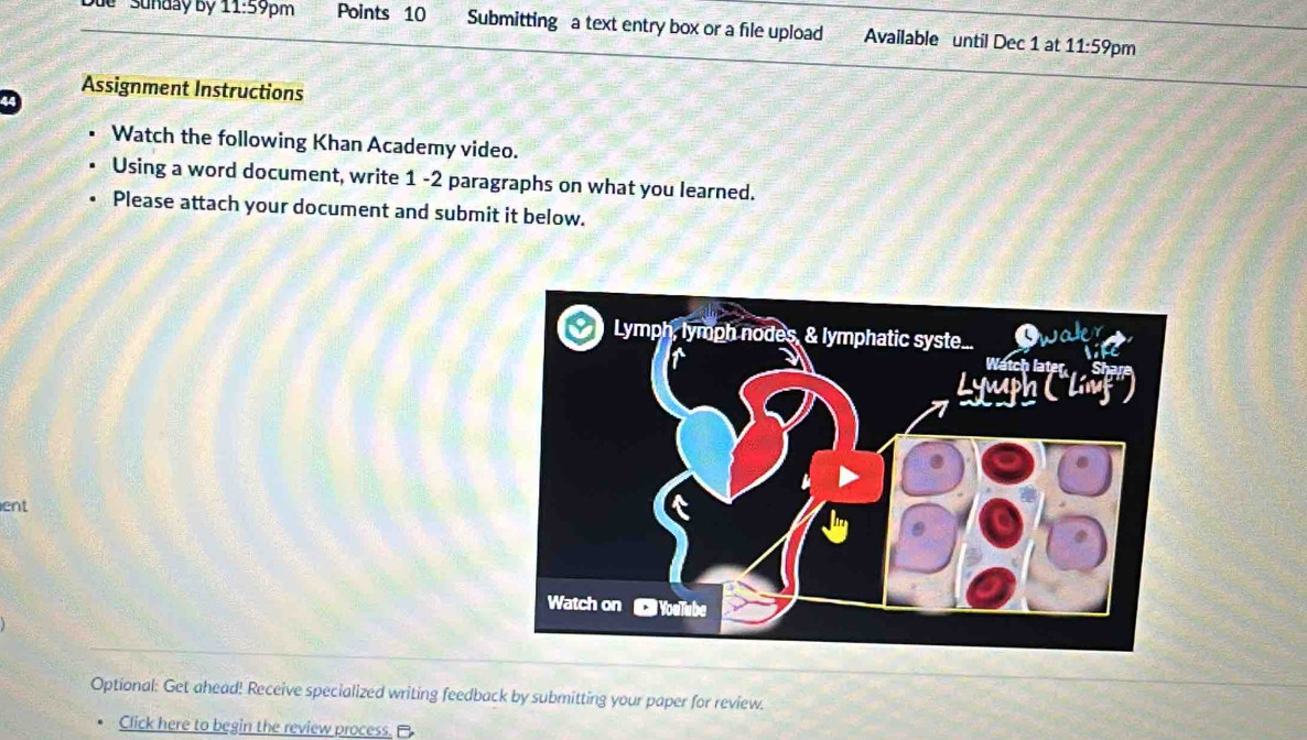 Solved: Due *Sunday by 11:59pm Points 10 Submitting a text entry box or a file upload C ...