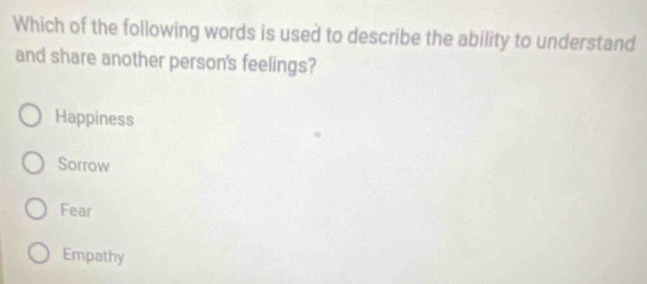 Solved: Which of the following words is used to describe the ability to ...