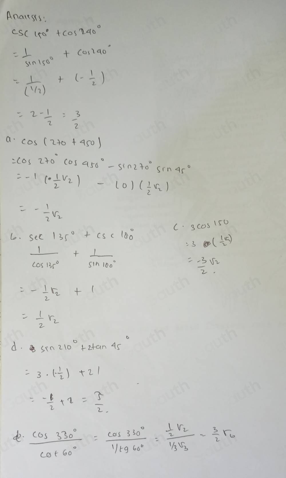 Telah dijawab:A la s a n 3. Operasi hitung perbandingan trigonometri yang hasilnya sama dengan 1 ...