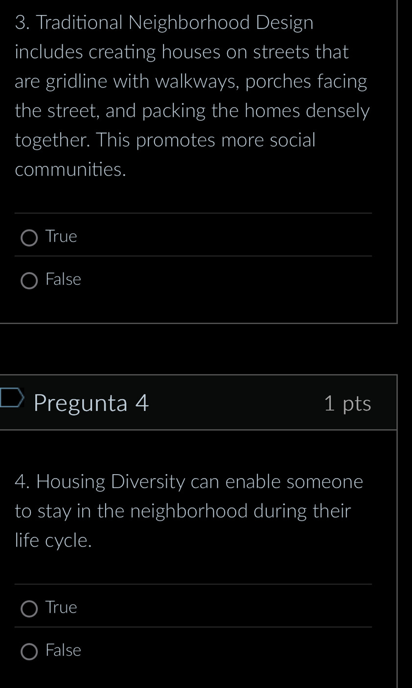 Resuelto:Traditional Neighborhood Design includes creating houses on ...