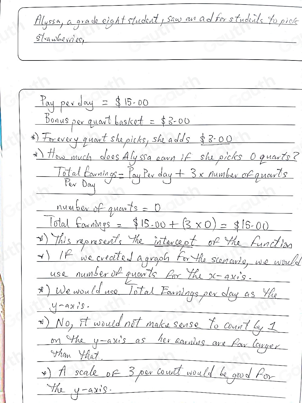 Solved: Alyssa, a grade eight student, was looking through the school ...