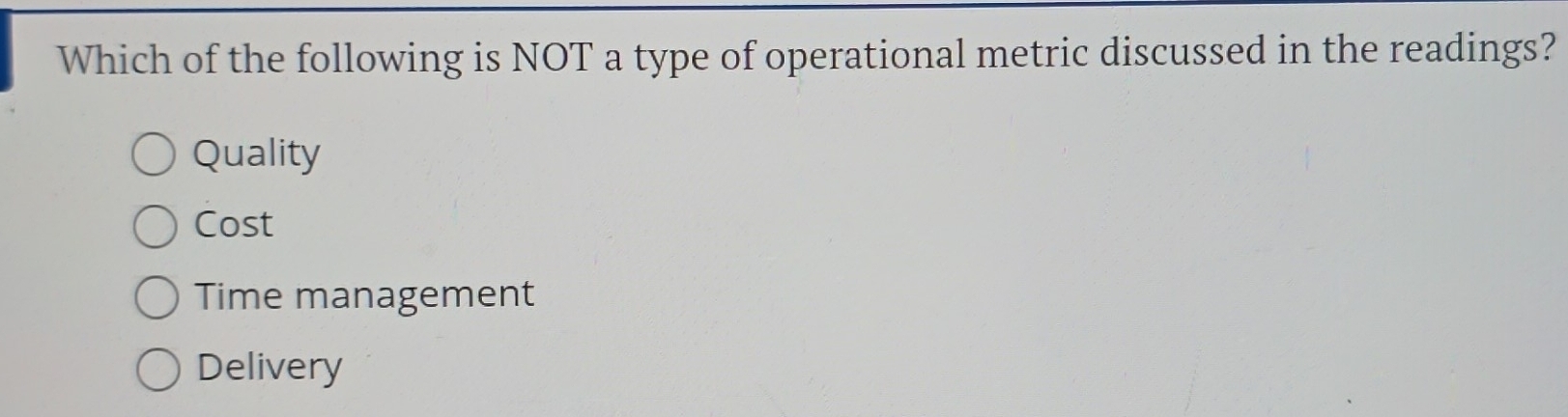 Solved: Which of the following is NOT a type of operational metric ...