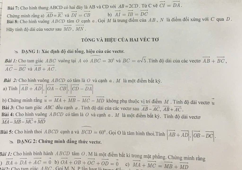 Giải quyết:Cho hình thang ABCD có hai đáy là AB và CD với AB=2CD. Từ C ...