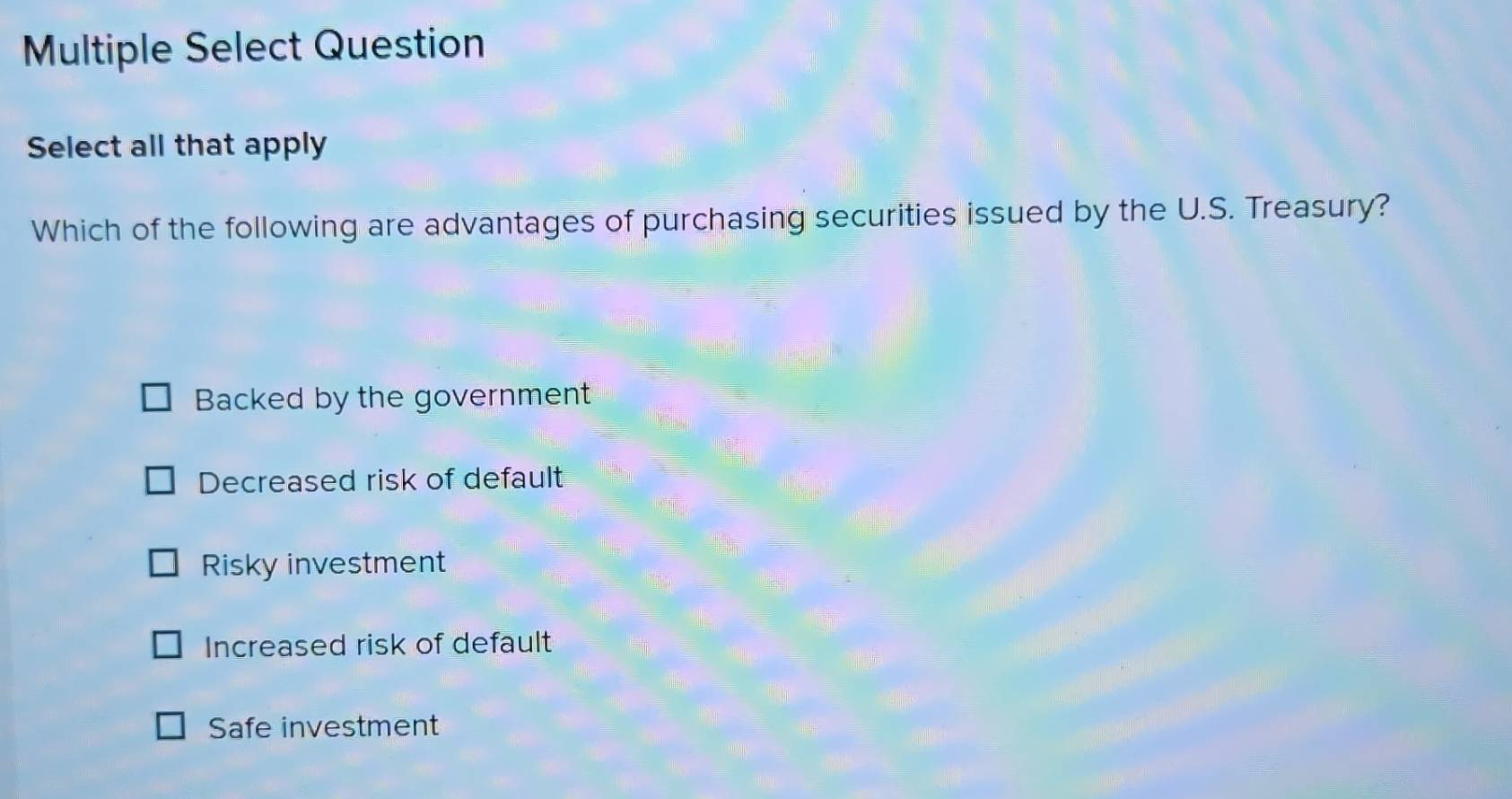 Solved: Multiple Select Question Select all that apply Which of the ...