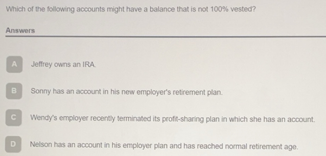 Solved: Which of the following accounts might have a balance that is ...