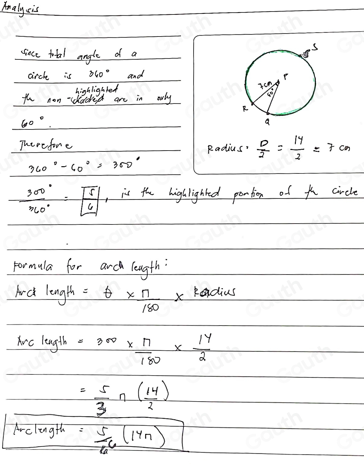 Solved: In circle P, widehat QSR is highlighted. ∠ QPR measures 60 ...
