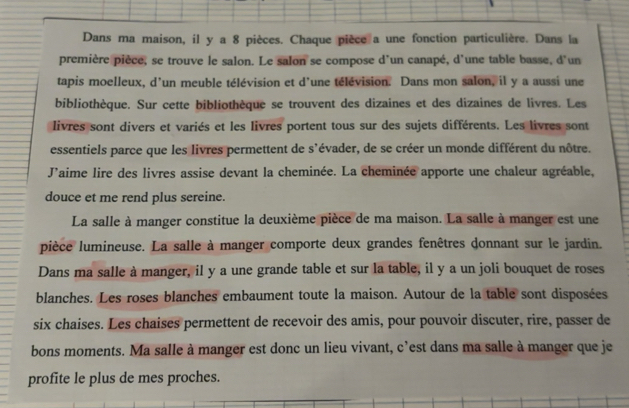 Résolu :Dans ma maison, il y a 8 pièces. Chaque pièce a une fonction ...