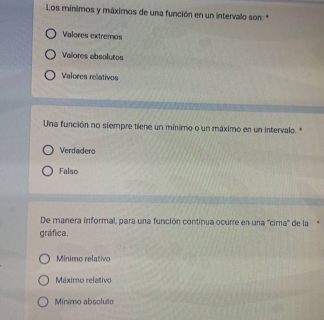 Resuelto:Los mínimos y máximos de una función en un intervalo son ...
