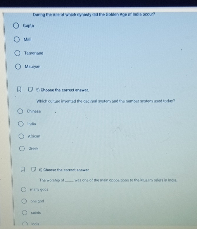 Solved: During the rule of which dynasty did the Golden Age of India ...