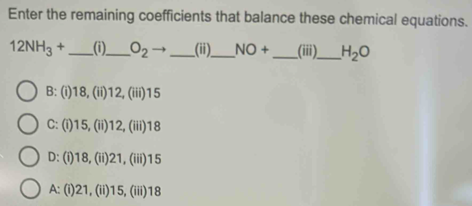Solved: Enter the remaining coefficients that balance these chemical ...