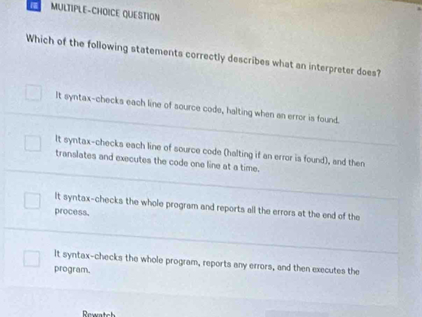 Solved: MULTIPLE-CHOICE QUESTION Which of the following statements ...