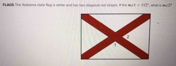 Solved: FLAGS The Alabama state flag is white and has two diagonal red ...