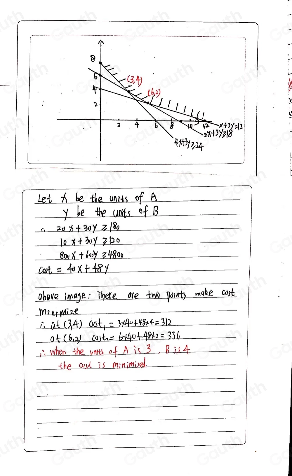 Solved: A poultry raiser wants to mix two types of grain: A and B. Each ...