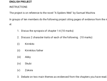 Solved: ENGLISH PROJECT INSTRUCTIONS The project is on reference to the ...