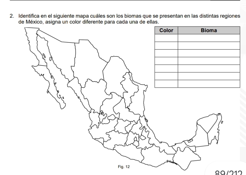 Resuelto:Identifica en el siguiente mapa cuáles son los biomas que se ...