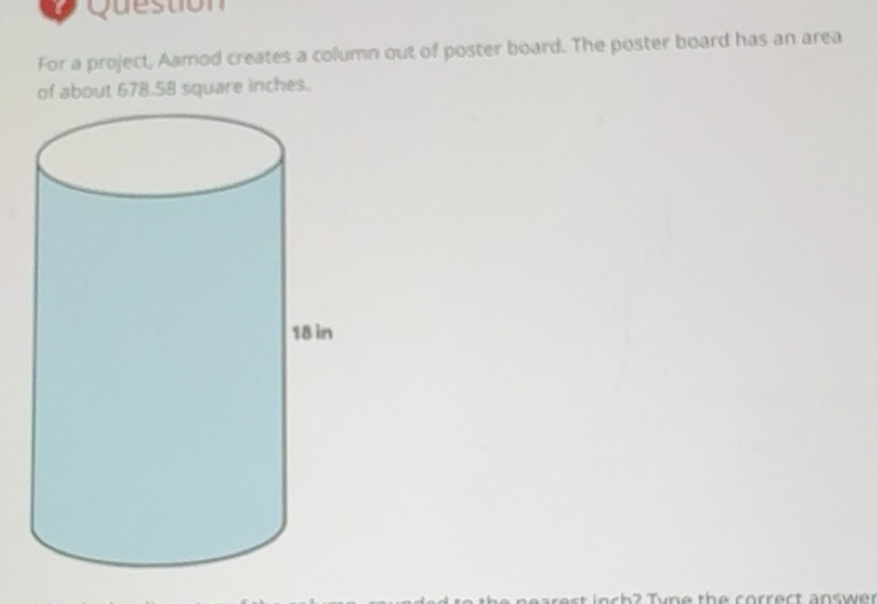 Solved: Question For a project, Aamod creates a column out of poster ...