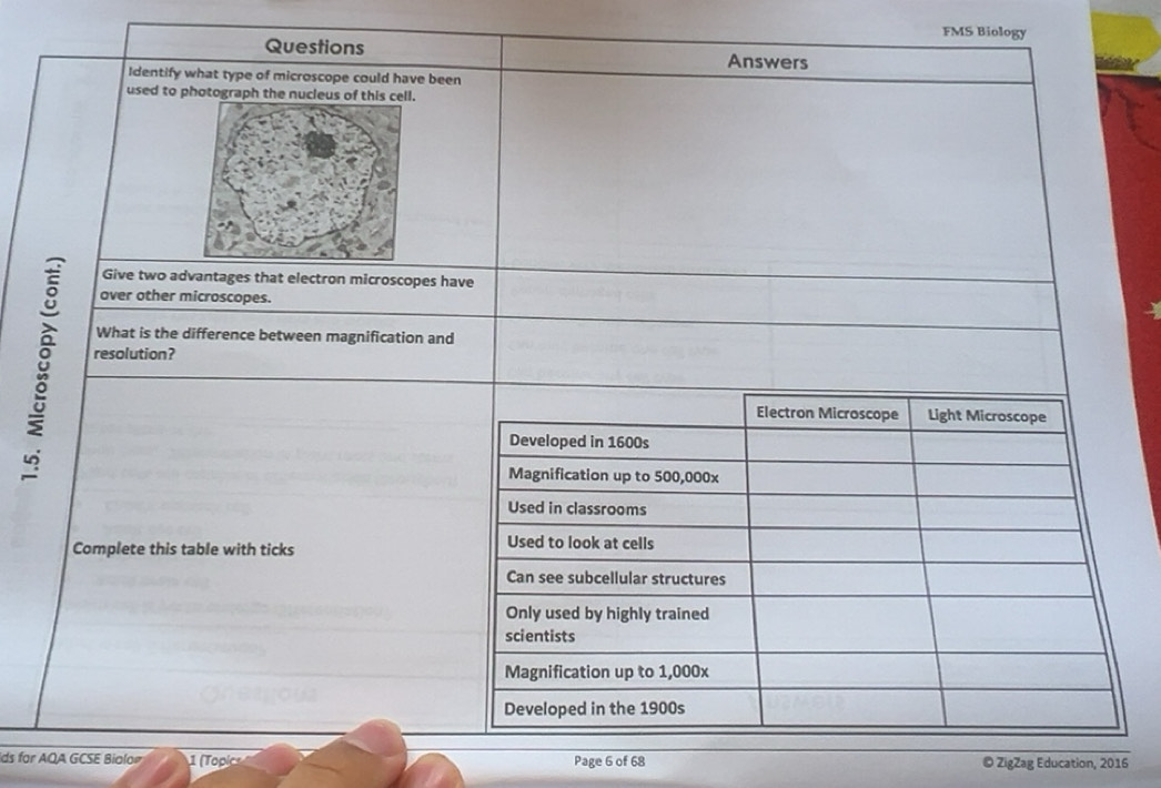 Resuelto:FMS Biology Questions Answers Identify what type of microscope ...