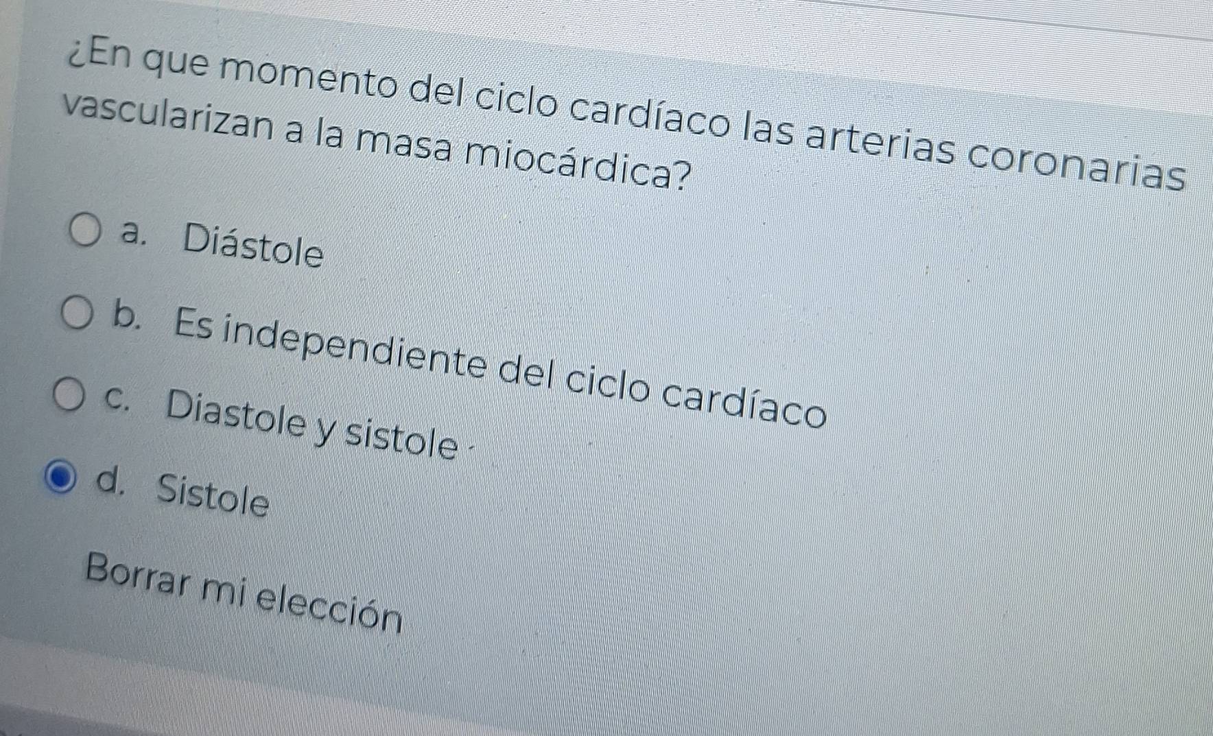 Resuelto:¿En que momento del ciclo cardíaco las arterias coronarias ...