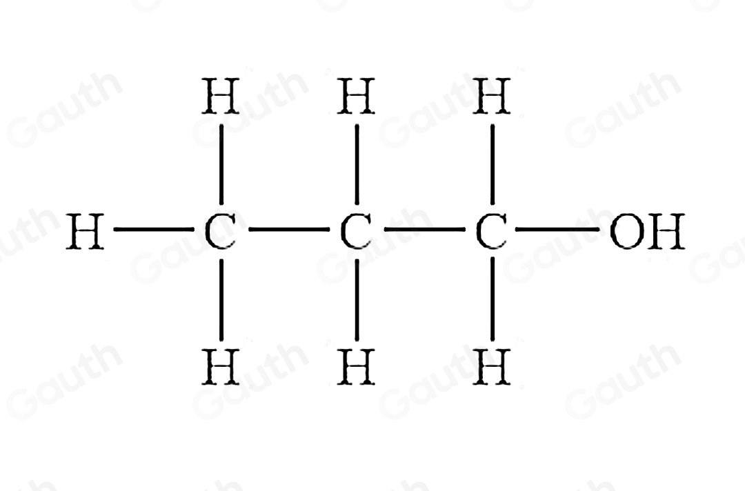 Solved: Draw a structural diagram for 1 -propanol. [Chemistry]