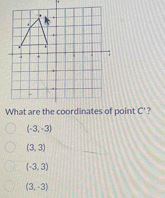 point C' (-3,-3) (3,3) (-3,3) (3,-3) [Math]