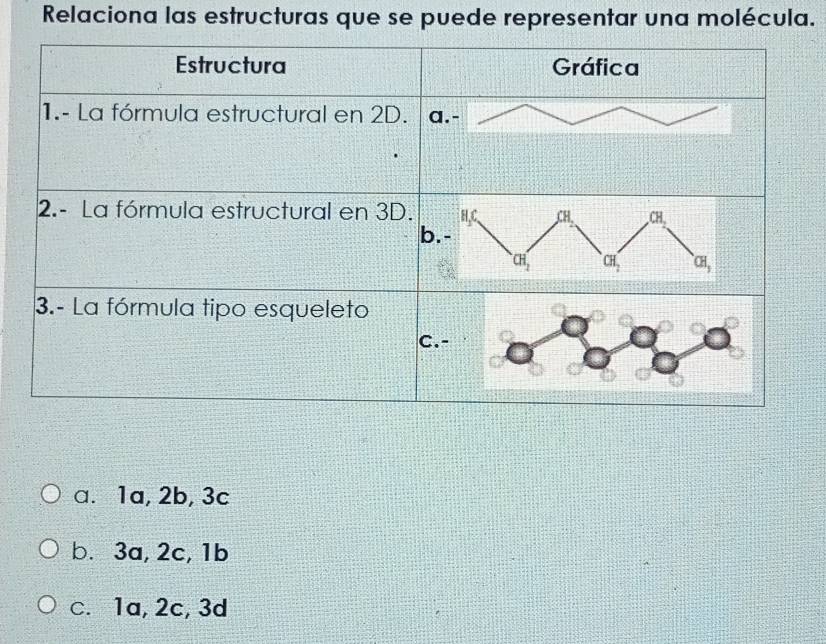 Resuelto:Relaciona las estructuras que se puede representar una ...