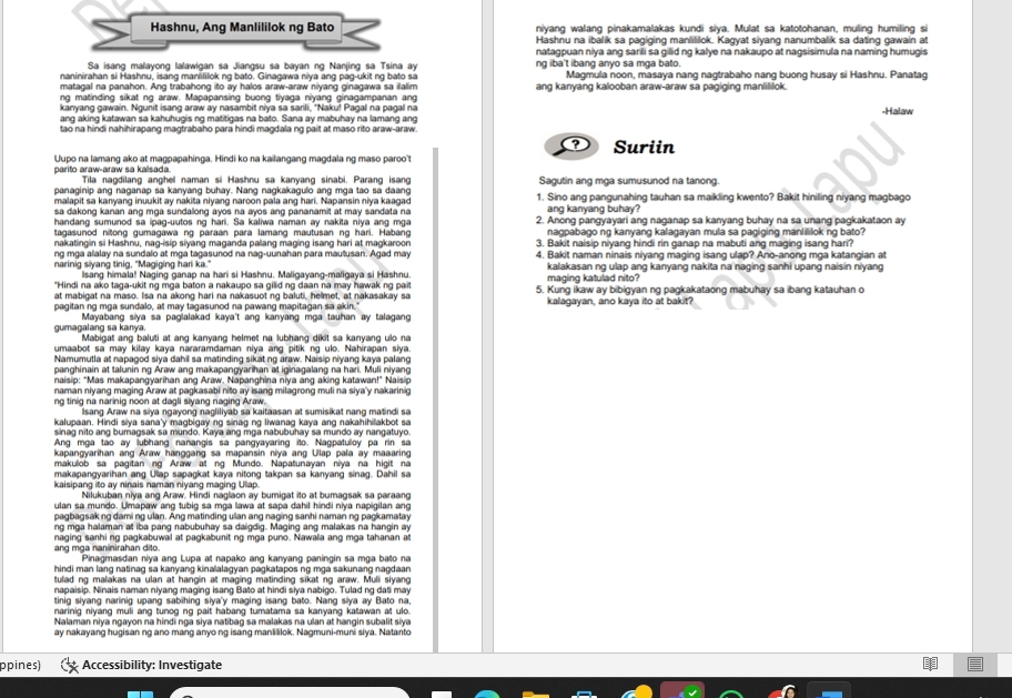 Solved: Hashnu. Ang Manlililok ng Bato niyang walang pinakamalakas ...