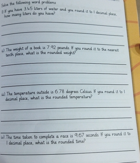 Solved: Solve the following word problems 1).If you have 3.45 liters of ...
