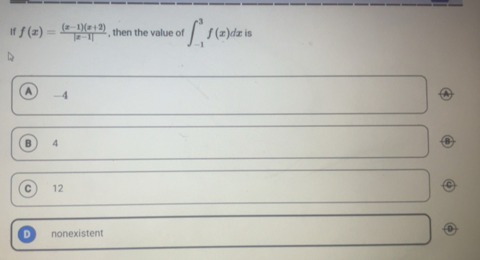 Solved: If f(x)= ((x-1)(x+2))/|x-1| , then the value of ∈t _(-1)^3f(x ...