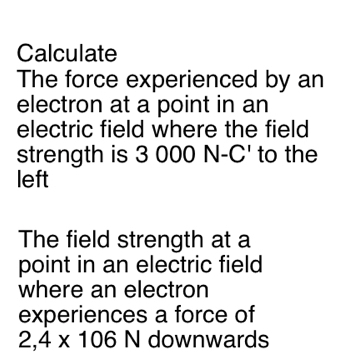 Solved: Calculate The force experienced by an electron at a point in an ...