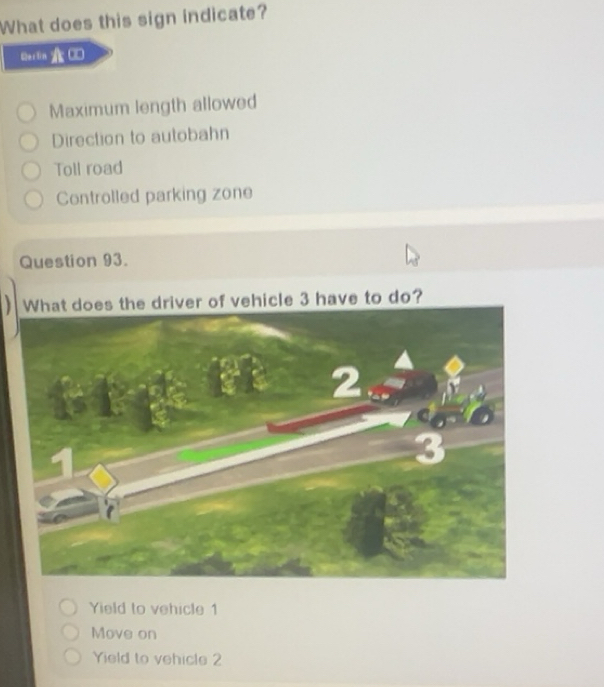 Solved: What does this sign indicate? Qeslin∞ Maximum length allowed ...