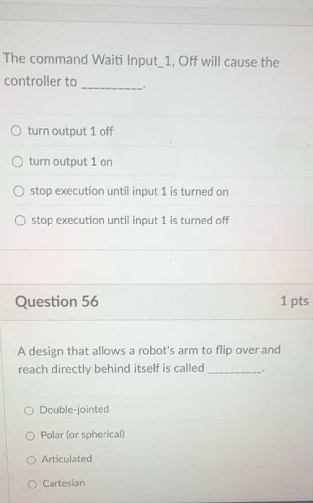 Solved: The command Waiti Input_1, Off will cause the controller to ...