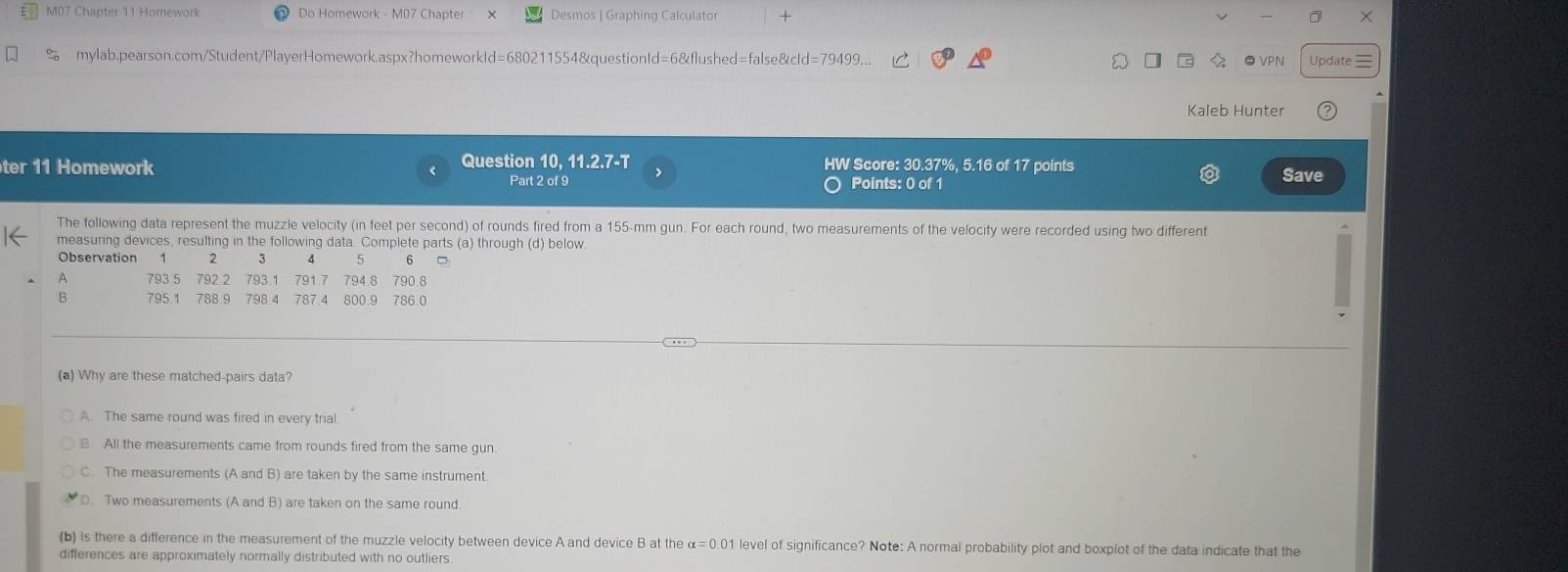 Solved: MO7 Do Homework - M07 Chapter Desmos | Graphing Calculator ...
