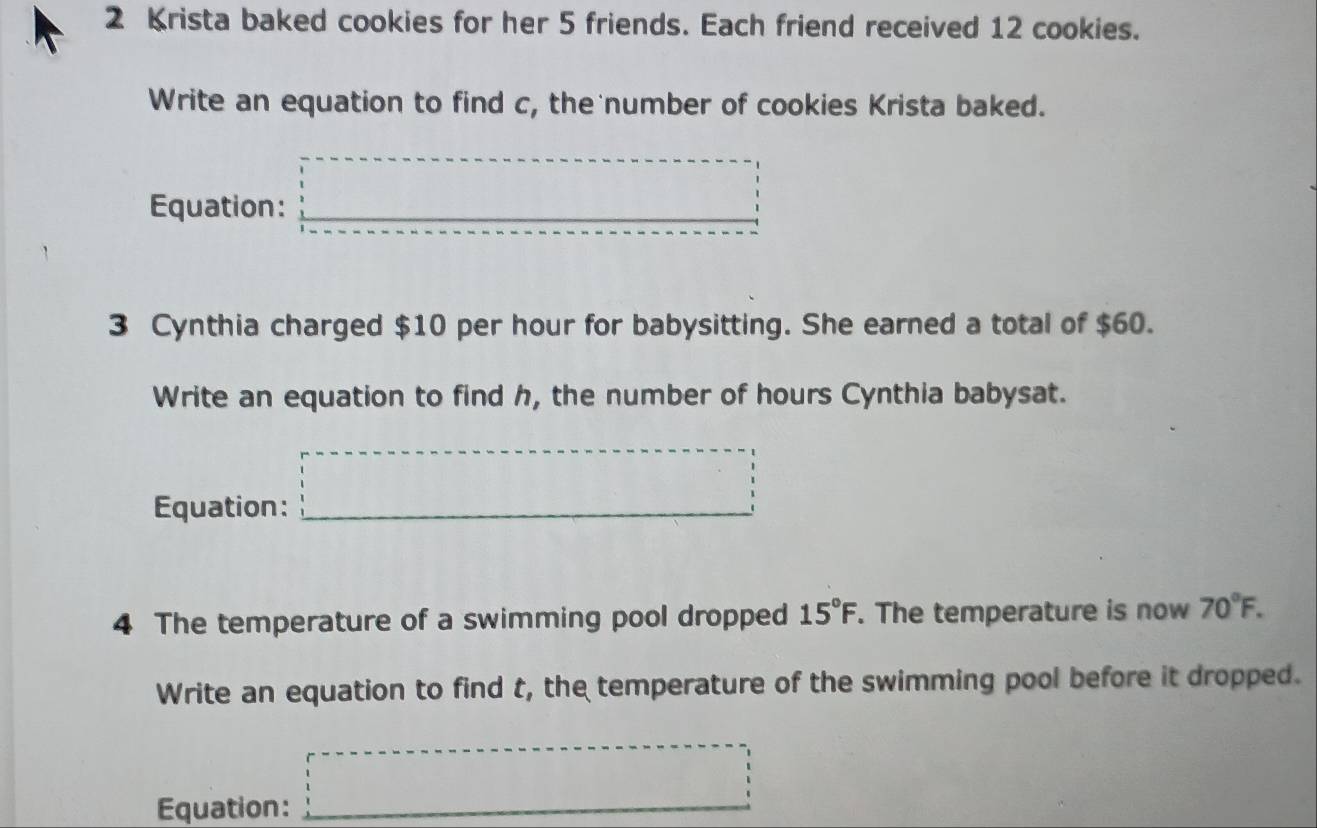 Solved: Krista baked cookies for her 5 friends. Each friend received 12 ...