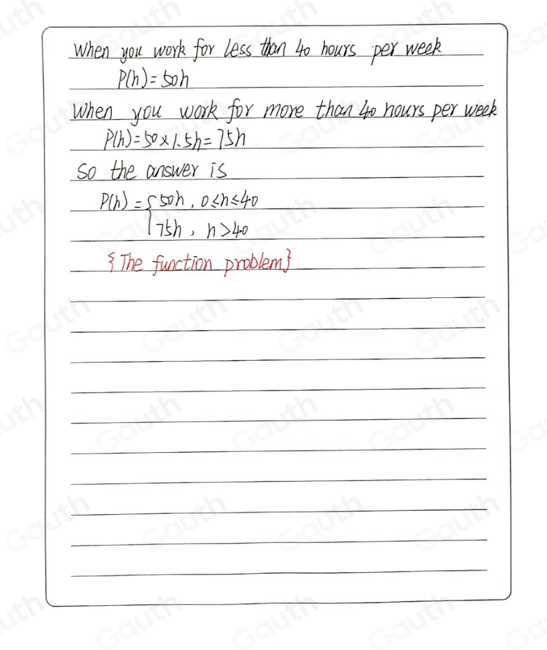 Solved: Problem Solving (show solution) : A part-time job gives you an ...