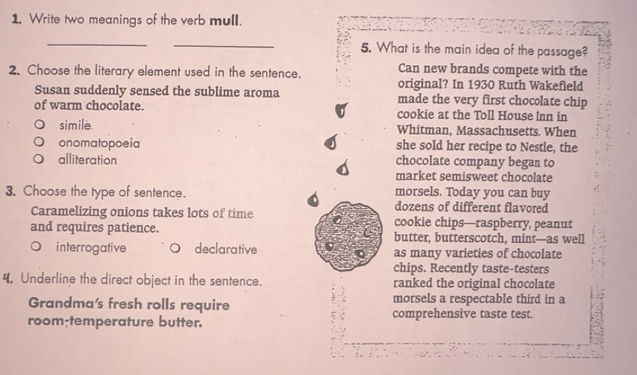 Résolu :Write two meanings of the verb mull. _ _ 5. What is the main ...