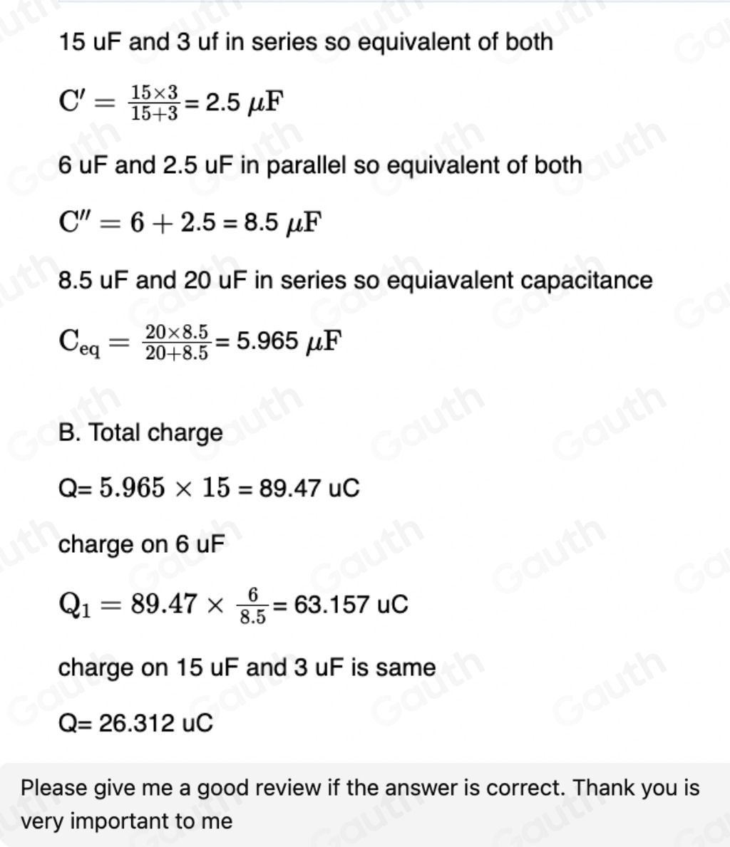 تم الحل:(8) Four capacitors are connected as shown in the figure . (a ...