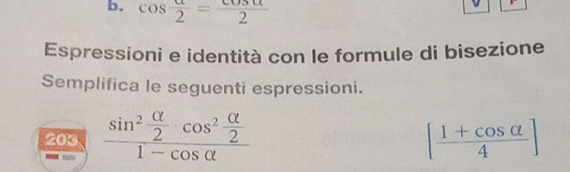 Risolto:cos alpha /2 = cos alpha /2 Espressioni e identità con le ...