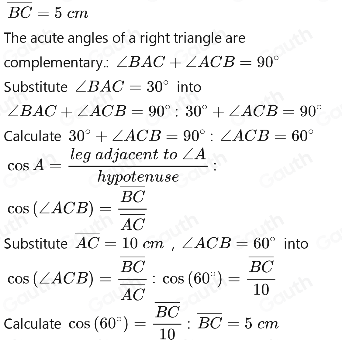 Solved: d (b) In the diagram below, AC=10cm , angle ABC=90° and angle ...