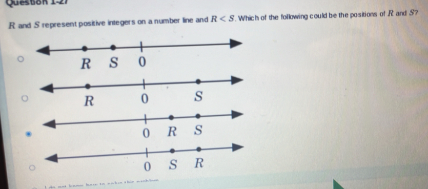 Solved: R and S represent positive integers on a number line and R ...
