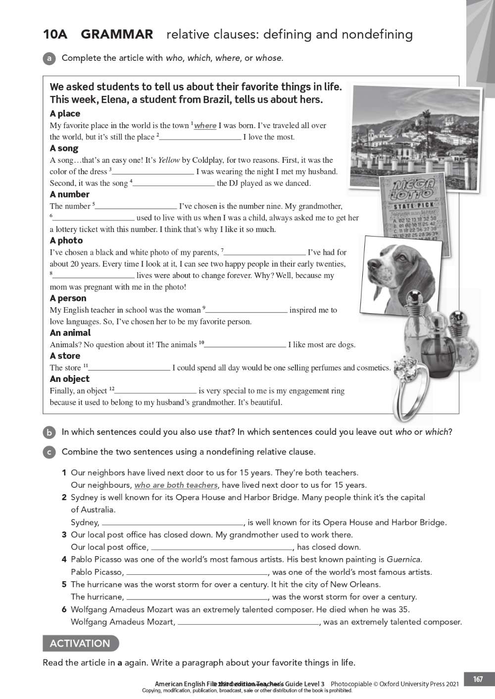 Resuelto:10A GRAMMAR relative clauses: defining and nondefining ...