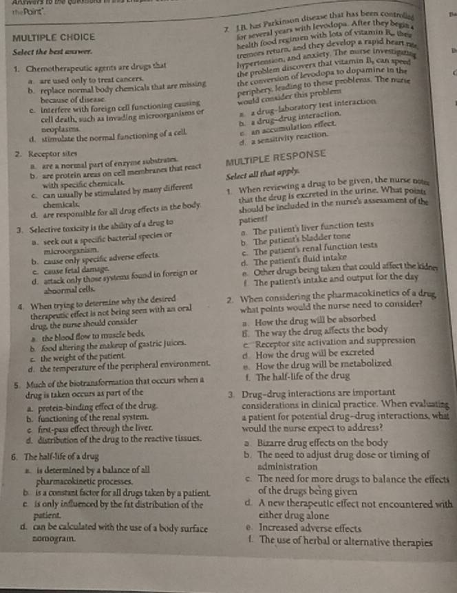 Solved: the Point" 7 JIL has Parkinson disease that has been controlle ...