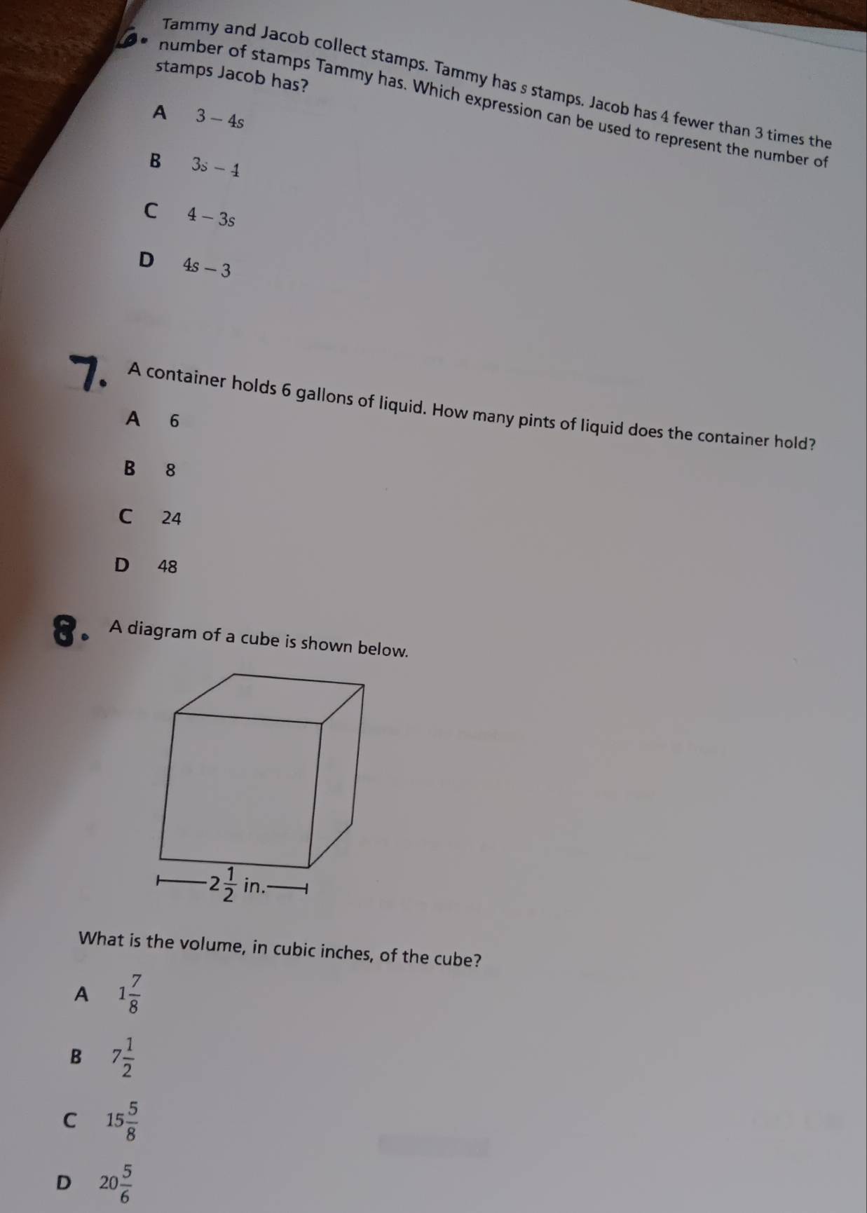 Solved: stamps Jacob has? Tammy and Jacob collect stamps. Tammy has s ...