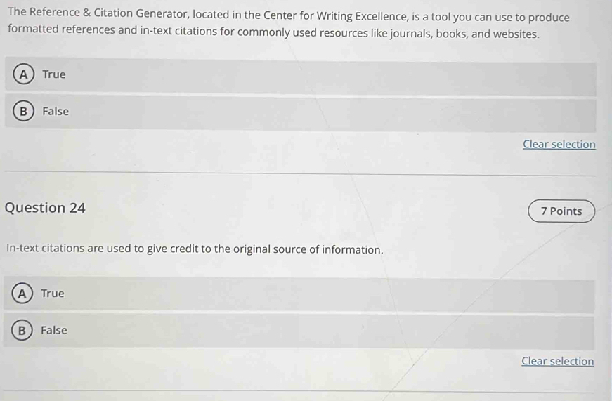 Solved: The Reference & Citation Generator, located in the Center for ...