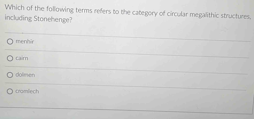 Solved: Which of the following terms refers to the category of circular ...