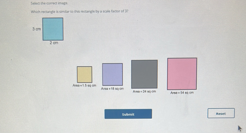 Solved: Select the correct image. Which rectangle is similar to this ...
